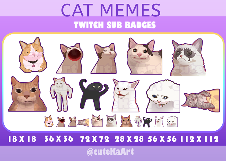 Post 319: artist:mado_hime cat emote meme png sub_badge - vtbooru