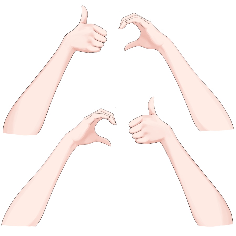 Post 877: arms artist:ebipurin asset gesture heart_hands psd thumbs_up ...